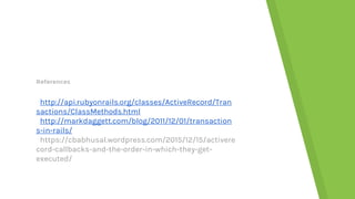 Active record transaction | PPT