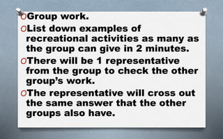 Active recreation.intro | PPTX