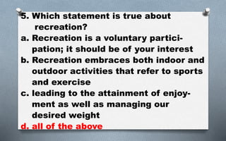 Active recreation.intro | PPTX