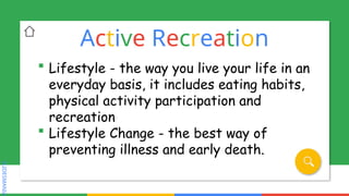 Physical Education 10 Quarter 4 Active Recreation | PPTX