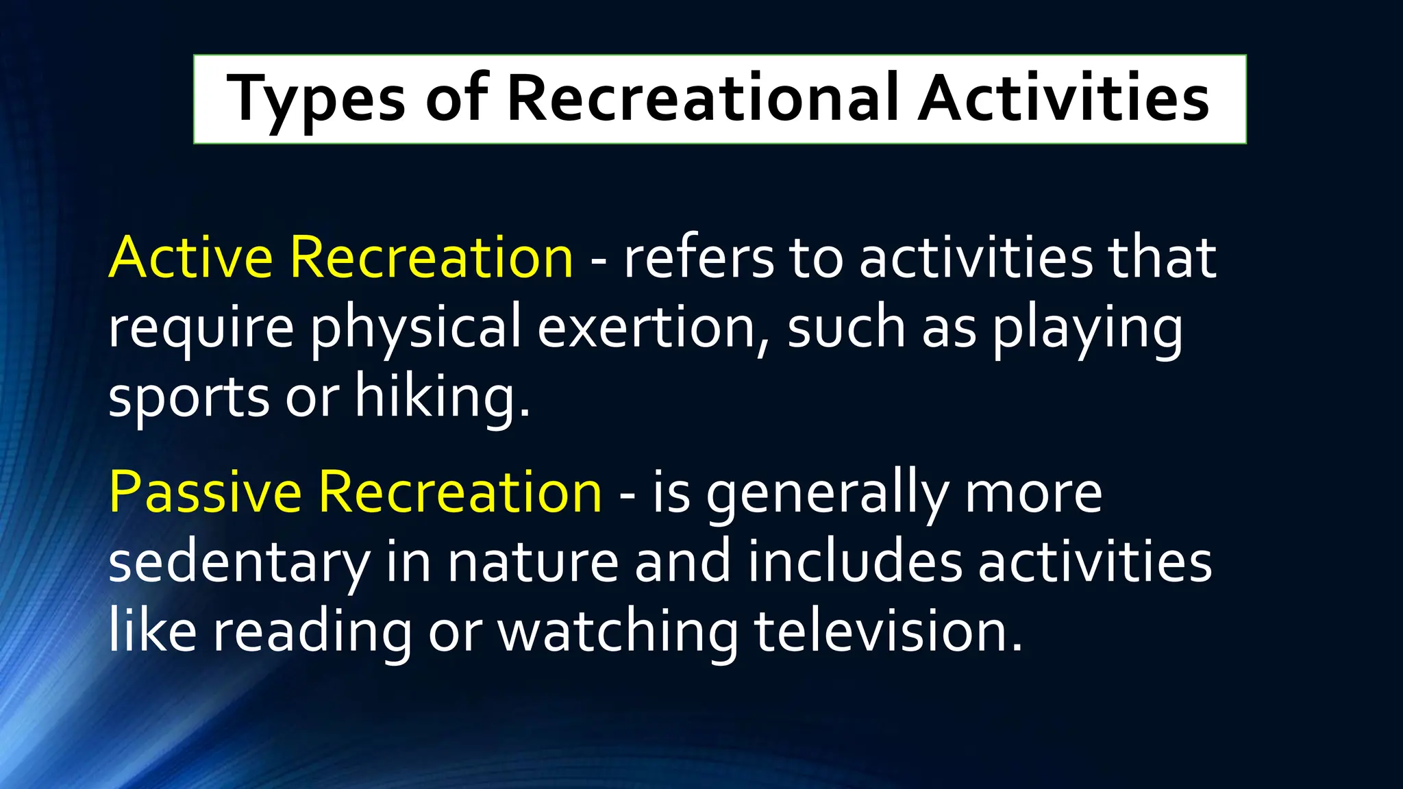 ACTIVE RECREATION PE10 Q2.pptx For learners | PPTX