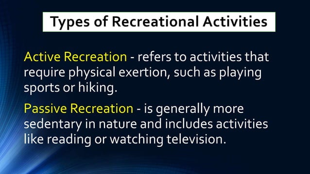 ACTIVE RECREATION PE10 Q2.pptx For learners | PPTX | Participant Sports ...