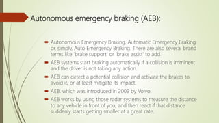 Active safety system | PPTX | Auto Safety Technologies | Auto Technology