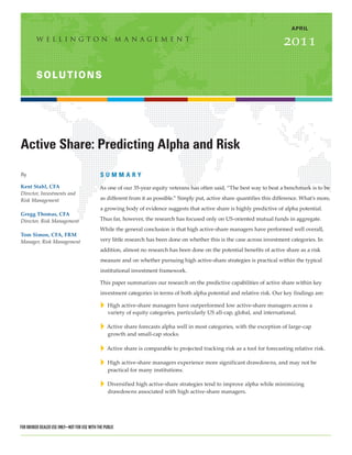 Active share white paper | PDF