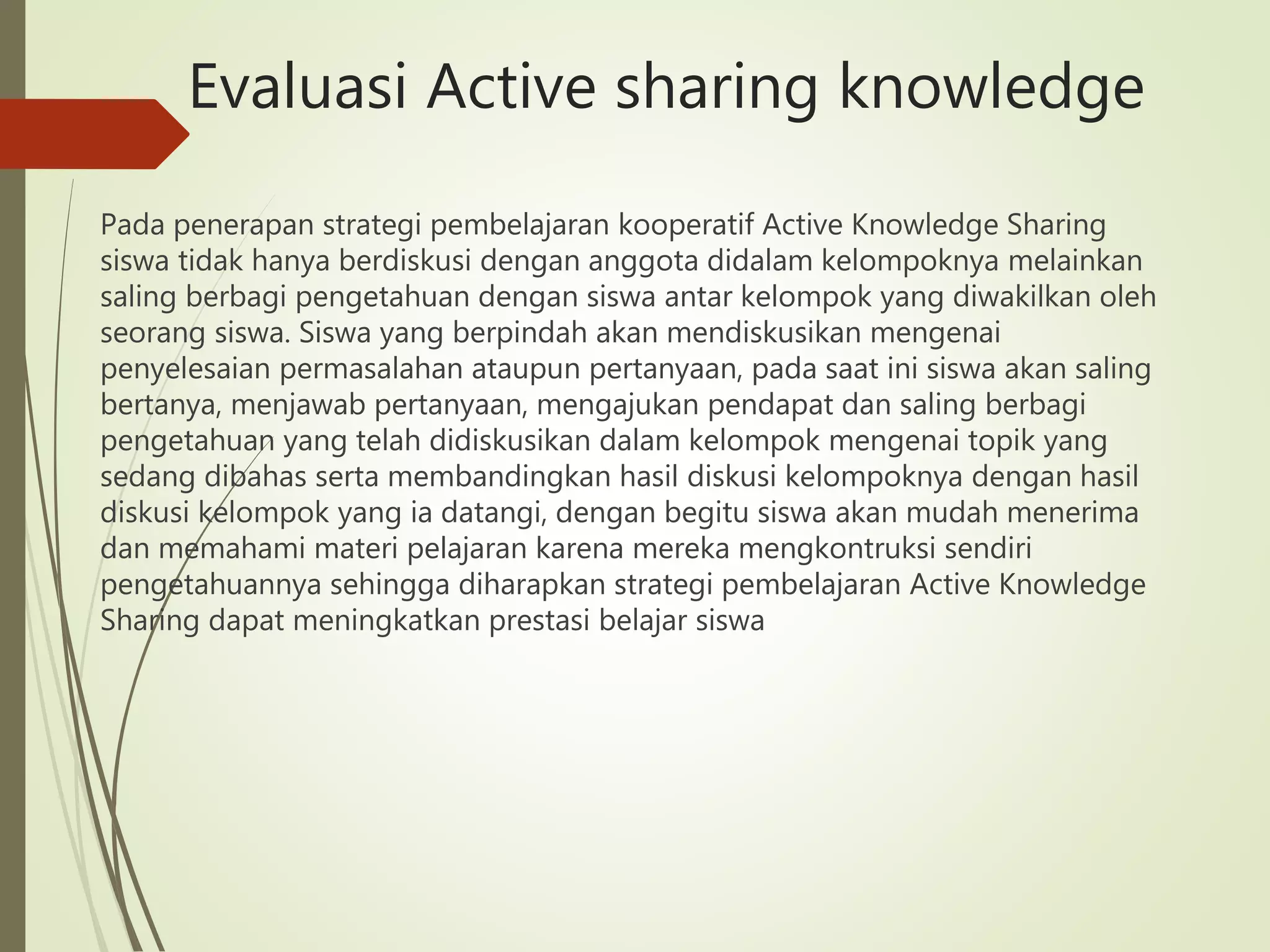 Active sharing knowledge | PPT