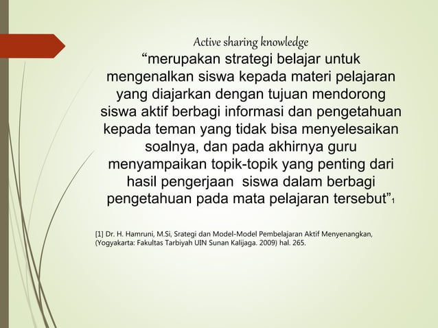 Active sharing knowledge | PPT