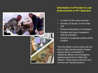 Active shooter and how to respond blr | PPTX