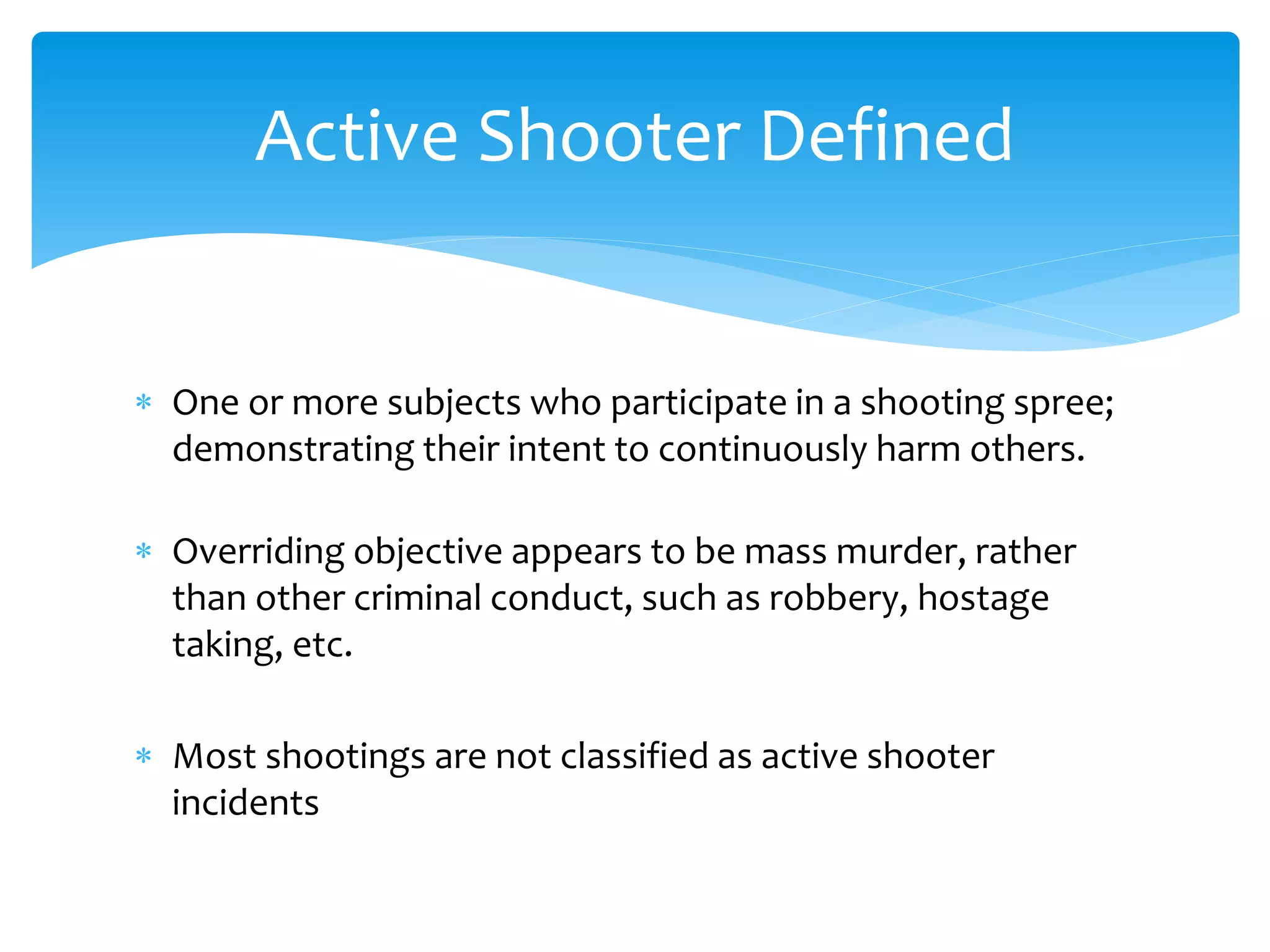 Active Shooter Threat Awareness and Safety | PPTX