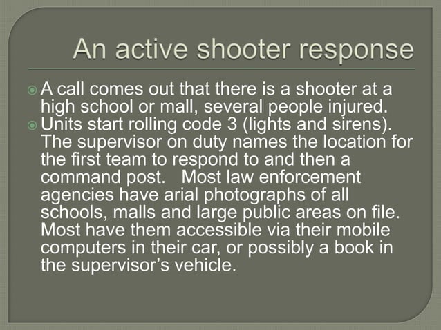 Active shooter presentation | PPT