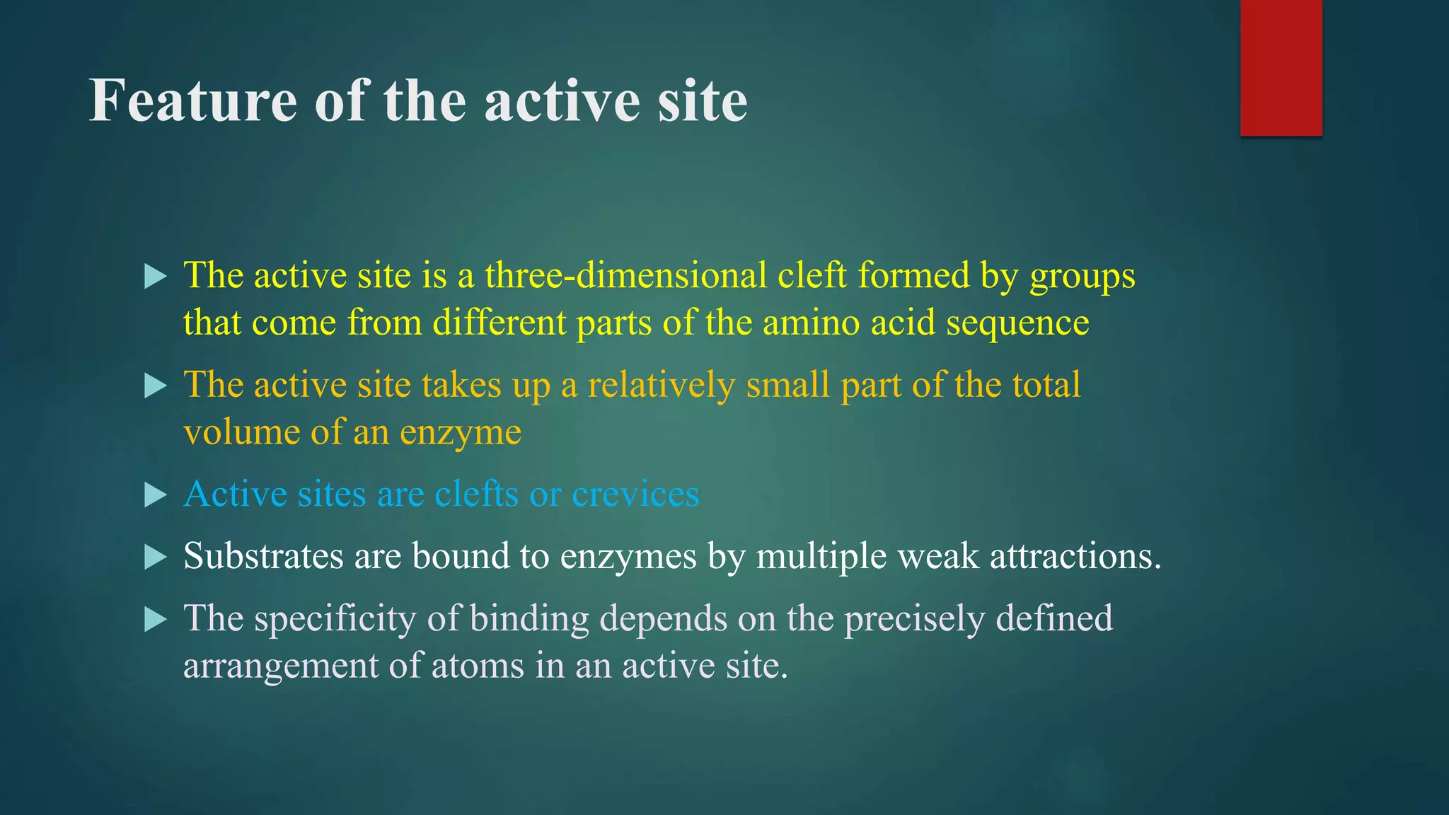 Active site of enzyme | PPTX