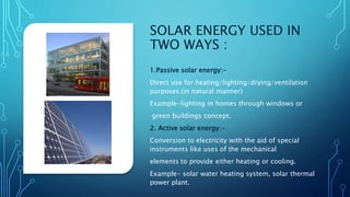 Active solar energy | PPTX
