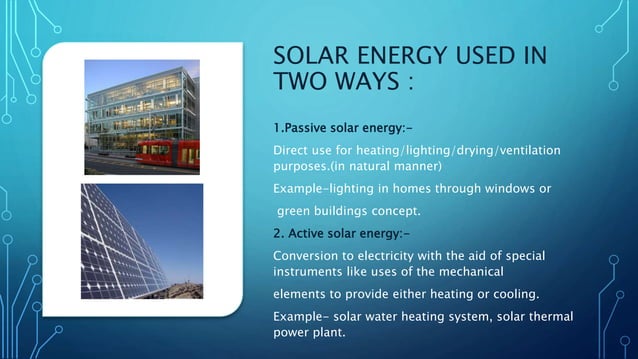 Active solar energy | PPTX | Indoor Environmental Quality | Home & Garden