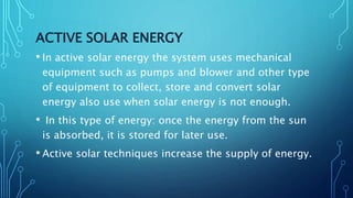 Active solar energy | PPTX