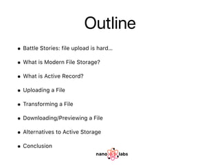 Active Storage - Modern File Storage? | PDF