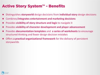 Active Story System - design methodology for transmedia storytelling | PDF