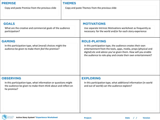 Active Story System - design methodology for transmedia storytelling