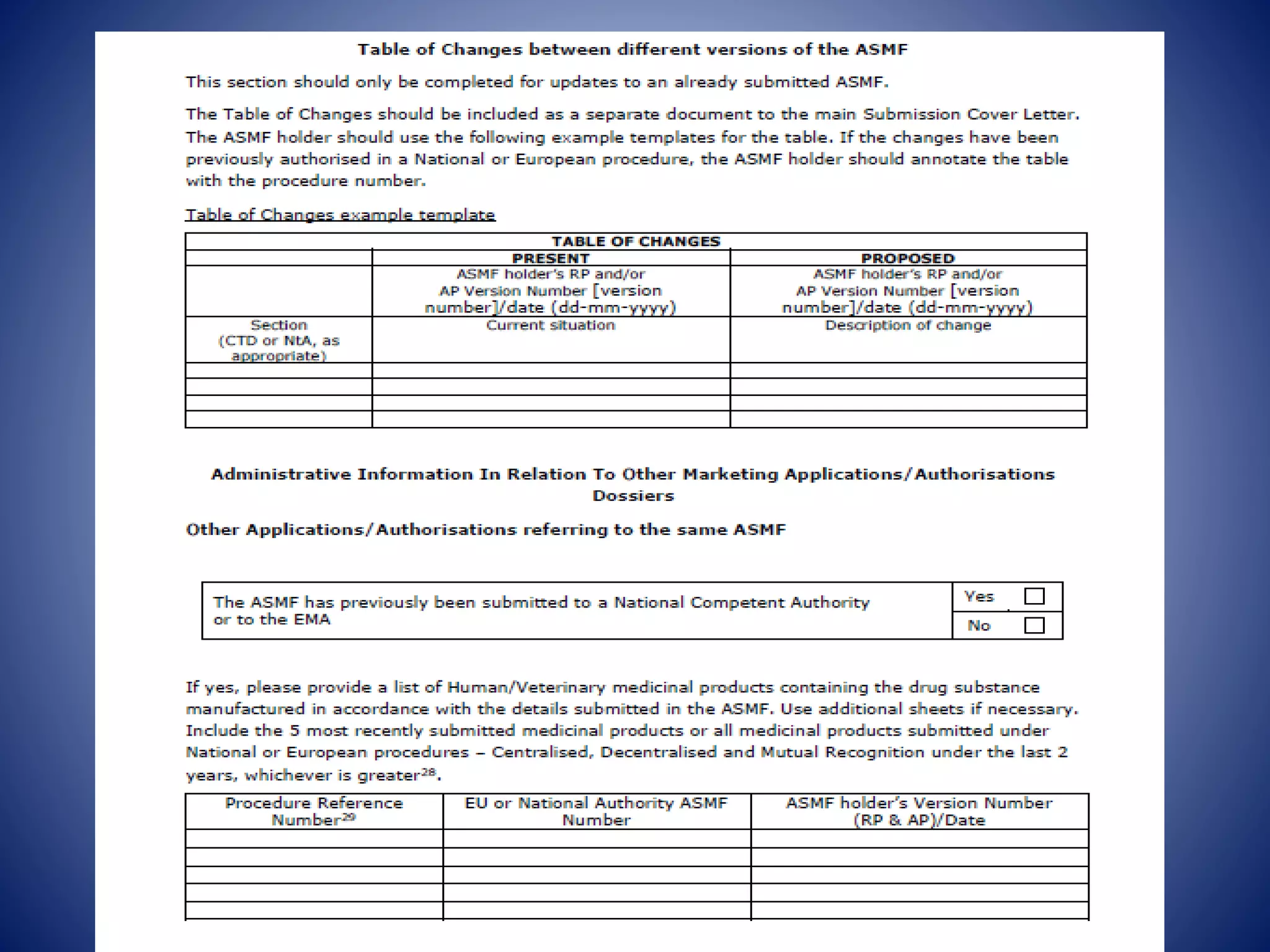 ACTIVE SUBSTANCE MSTER FILE (ASMF) eMA | PPTX