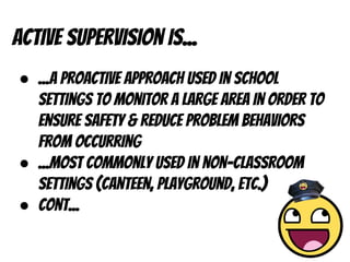 Active Supervision | PDF