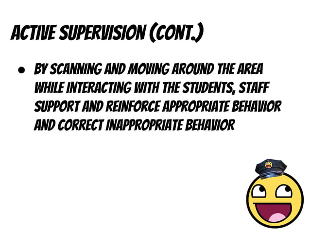 Active Supervision | PDF