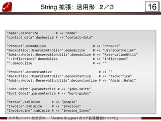 Active Support のコア拡張機能について | PPT