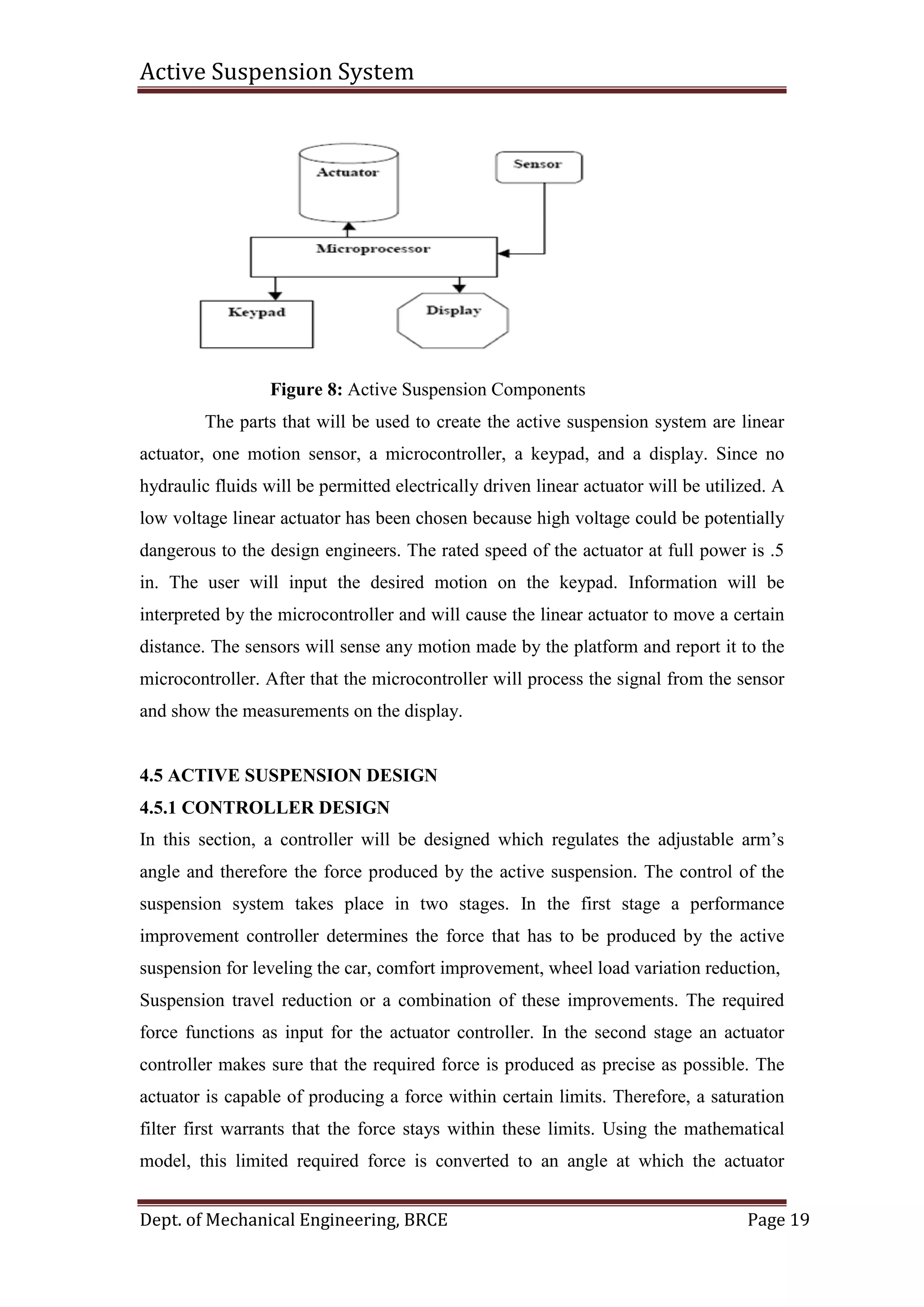 Active suspension system | PDF