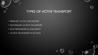 Active transport Student Presentation: year 10 | PPTX