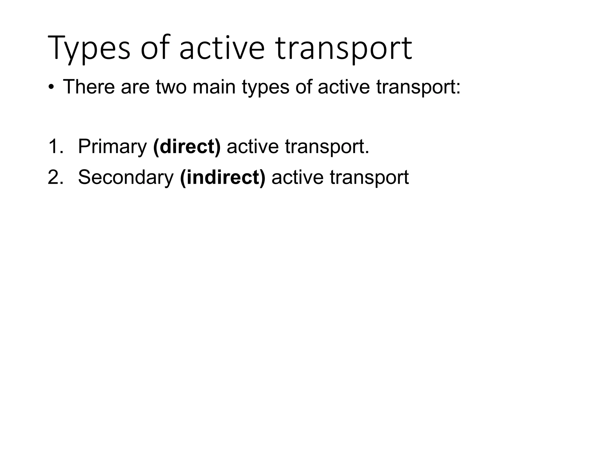 Energetics and Saturation Kinetics of Active Transport | PPT
