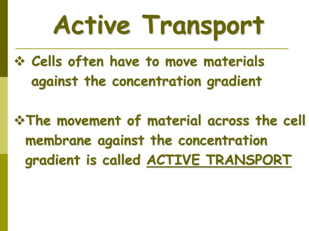 Active transport 13-14 | PPT