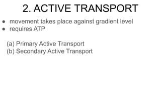 Active transport system | PDF
