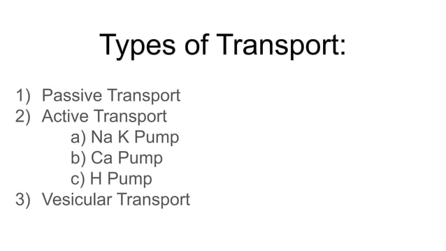 Active transport system | PPT