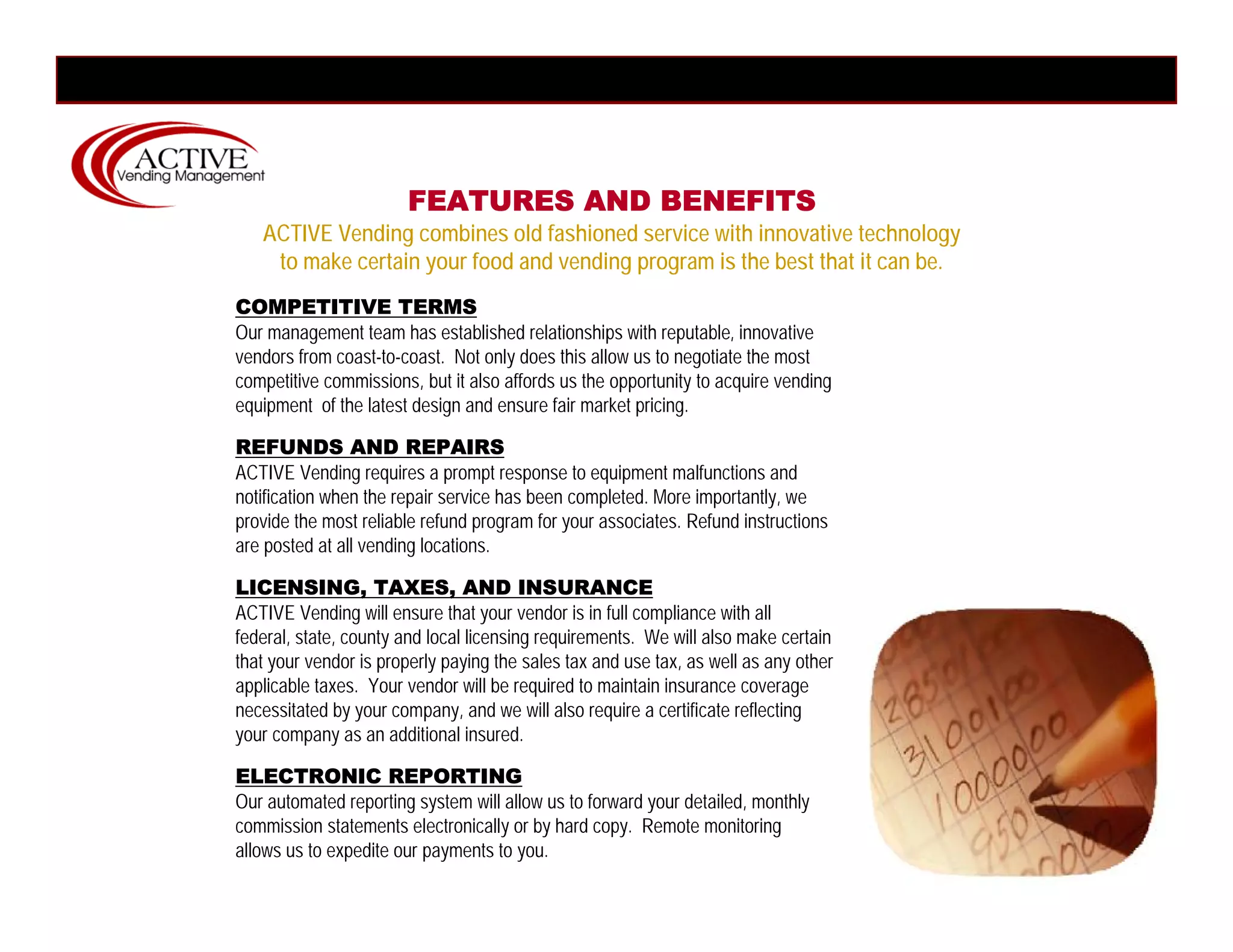 Active Vending Management | PDF