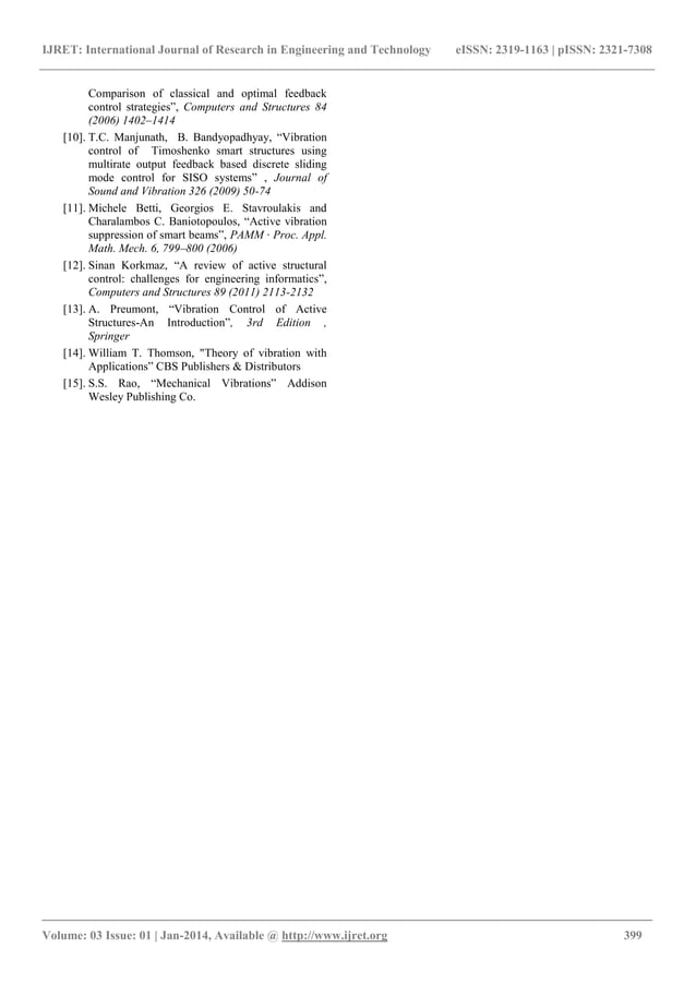 Active Vibration Control Of Smart Piezo Cantilever Beam Using Pid Controller Pdf