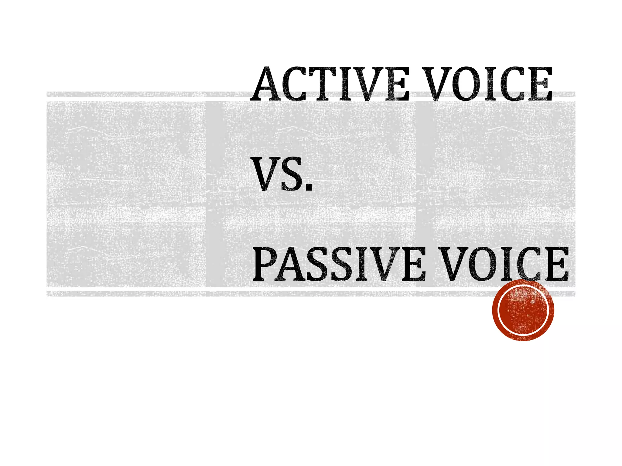 Active voice | PPT