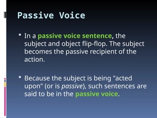 ACTIVE VOICE AND PASSIVE VOICE IN ENGLISH.ppt
