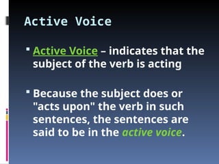 ACTIVE VOICE AND PASSIVE VOICE ENGLISH.ppt
