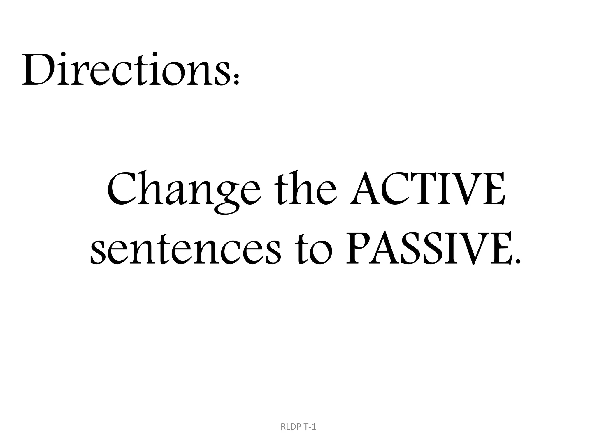 Active Vs Passive Voice Of The Verb Ppt