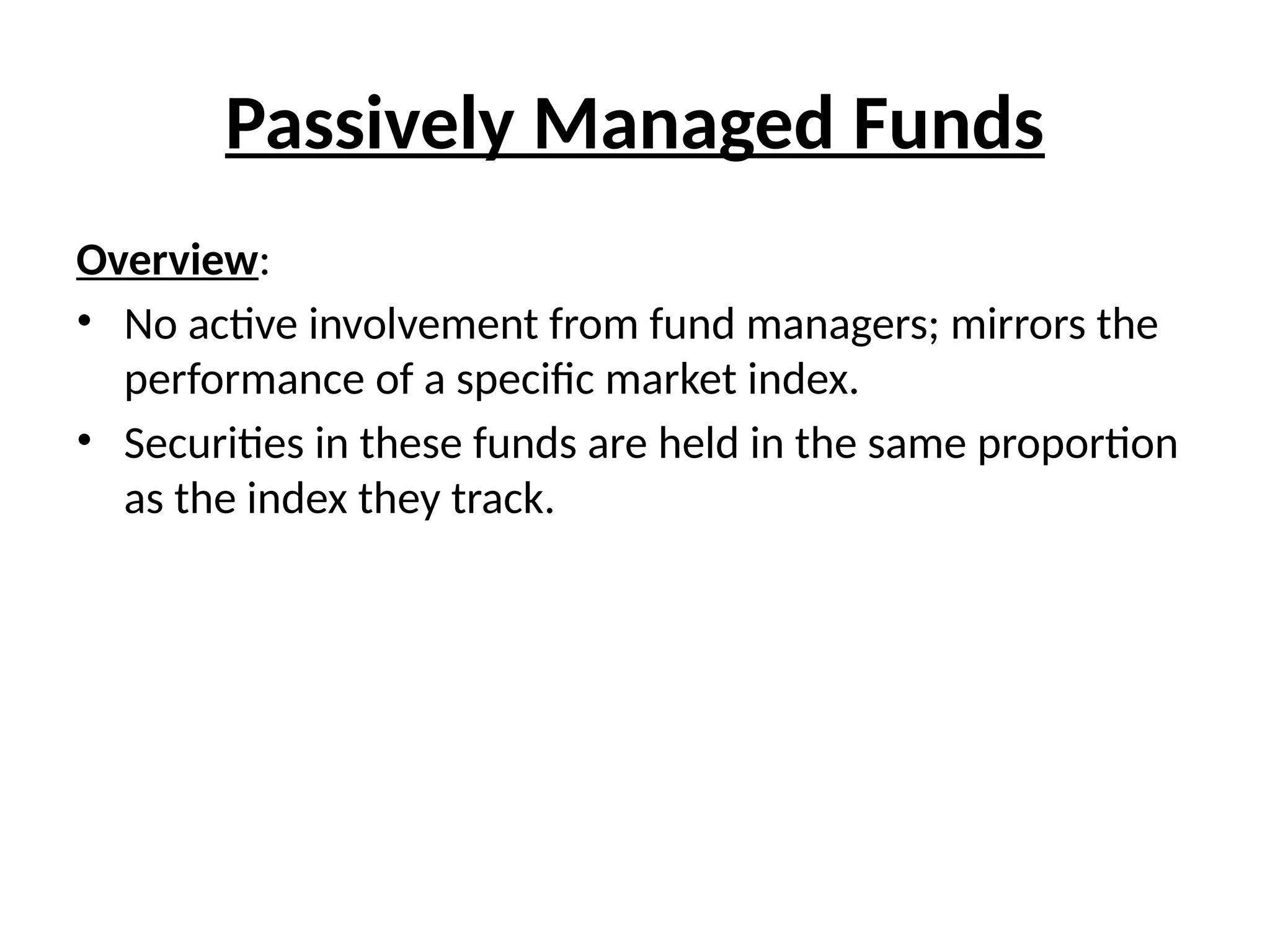 Active vs. Passive Mutual Funds for the investors | PPTX