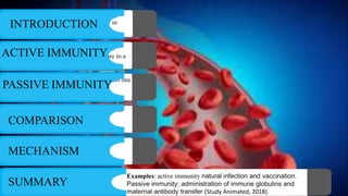 Active Vs Passive Immunity presentationpptx | PPTX