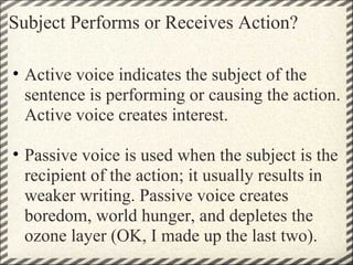 Active vs passivevoice | PPT