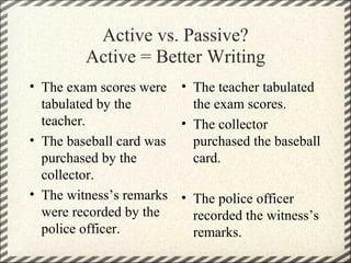Active vs passivevoice | PPT
