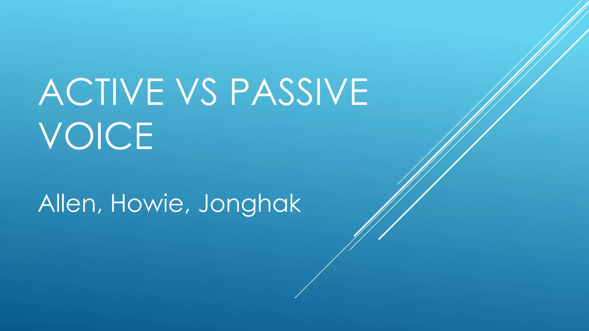 Active vs passive voice | PPTX