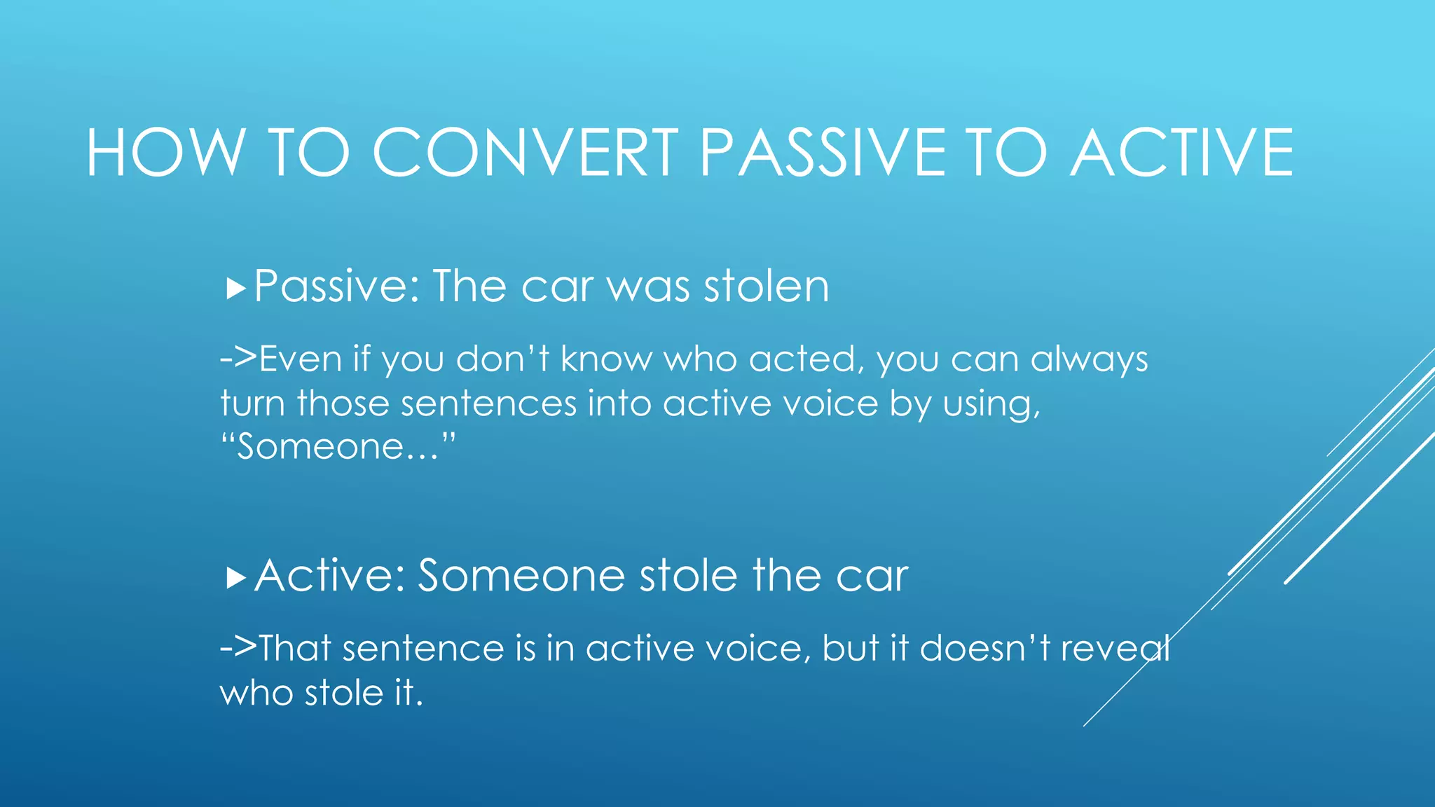 Active vs passive voice | PPT