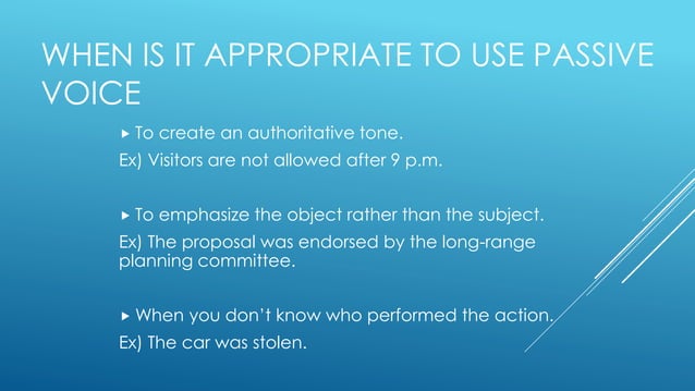Active vs passive voice | PPTX