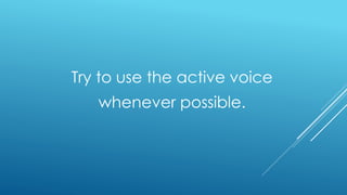 Active vs passive voice | PPTX