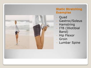 Active Warm Up, Dynamic & Static Stretching | PPTX