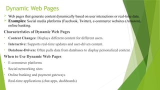 active web page in web technology and three types .pptx