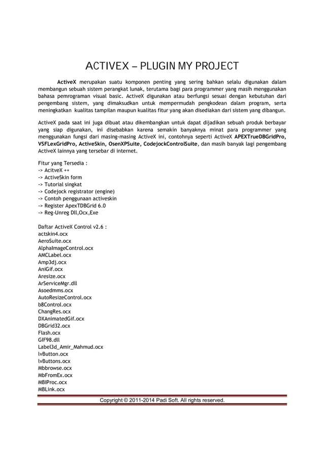 ActiveX - Plugin My Project | PDF