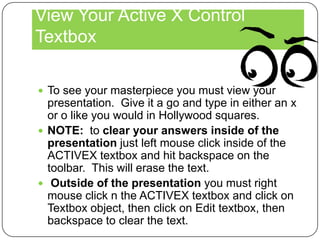 Active x control 2007 | PPTX