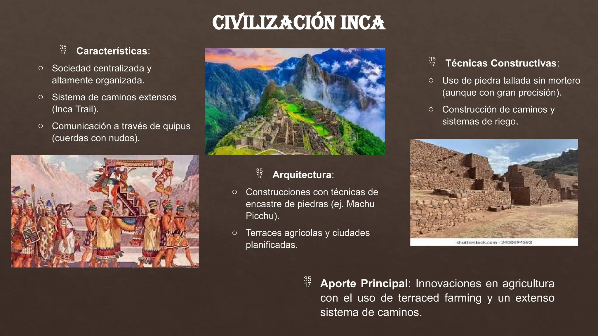 civilización maya, azteca y inca, historia de la tecnología | PPTX
