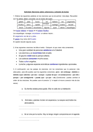 Actividad 04 la cohesión y coherencia textual | DOCX